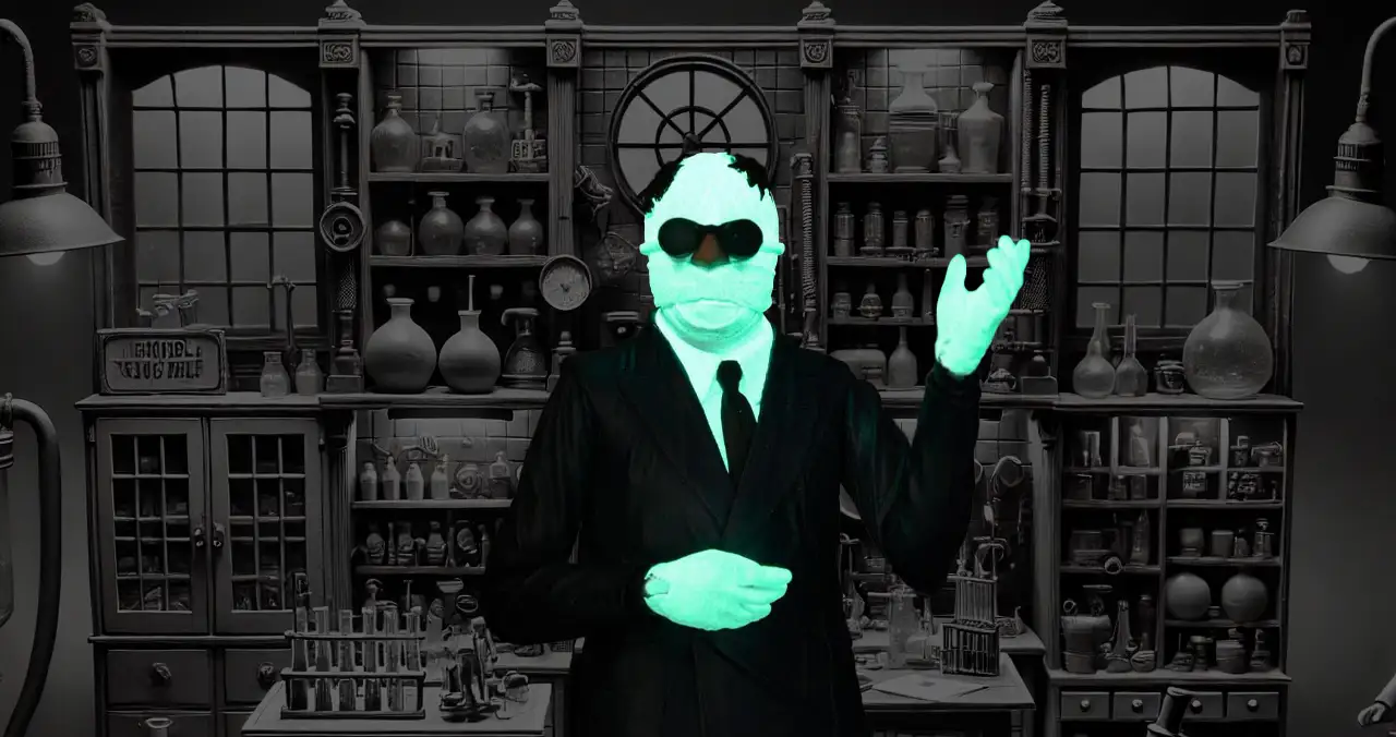 NECA Glow-in-the-Dark Retro Invisible Man Universal Monsters